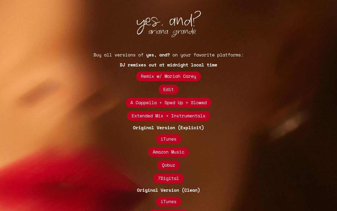 Buy "yes, and?" by Ariana Grande